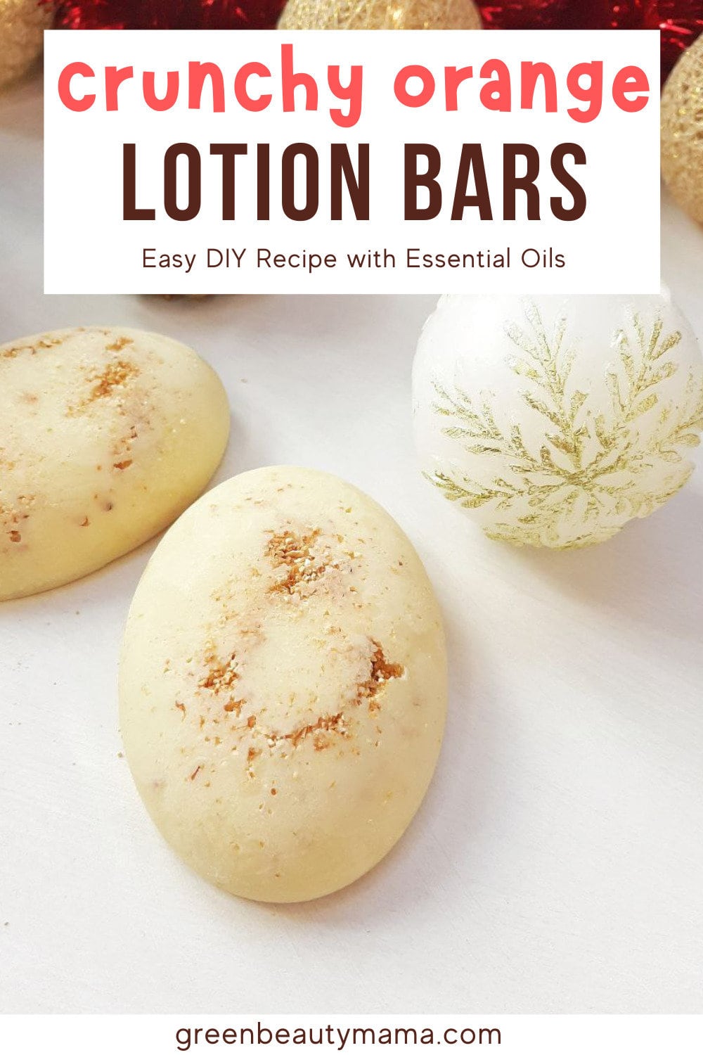 Crunchy Orange Massage Bar Recipe - greenbeautymama.com