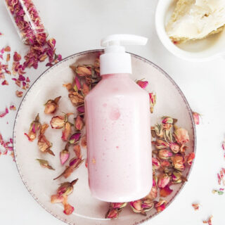 Luxurious Homemade Rose Lotion Recipe - greenbeautymama.com