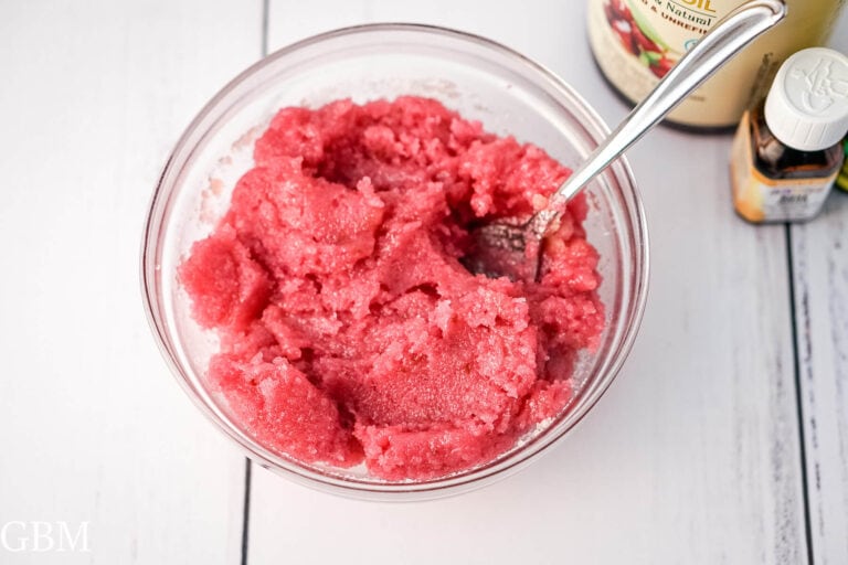 DIY Raspberry Sugar Scrub - greenbeautymama.com